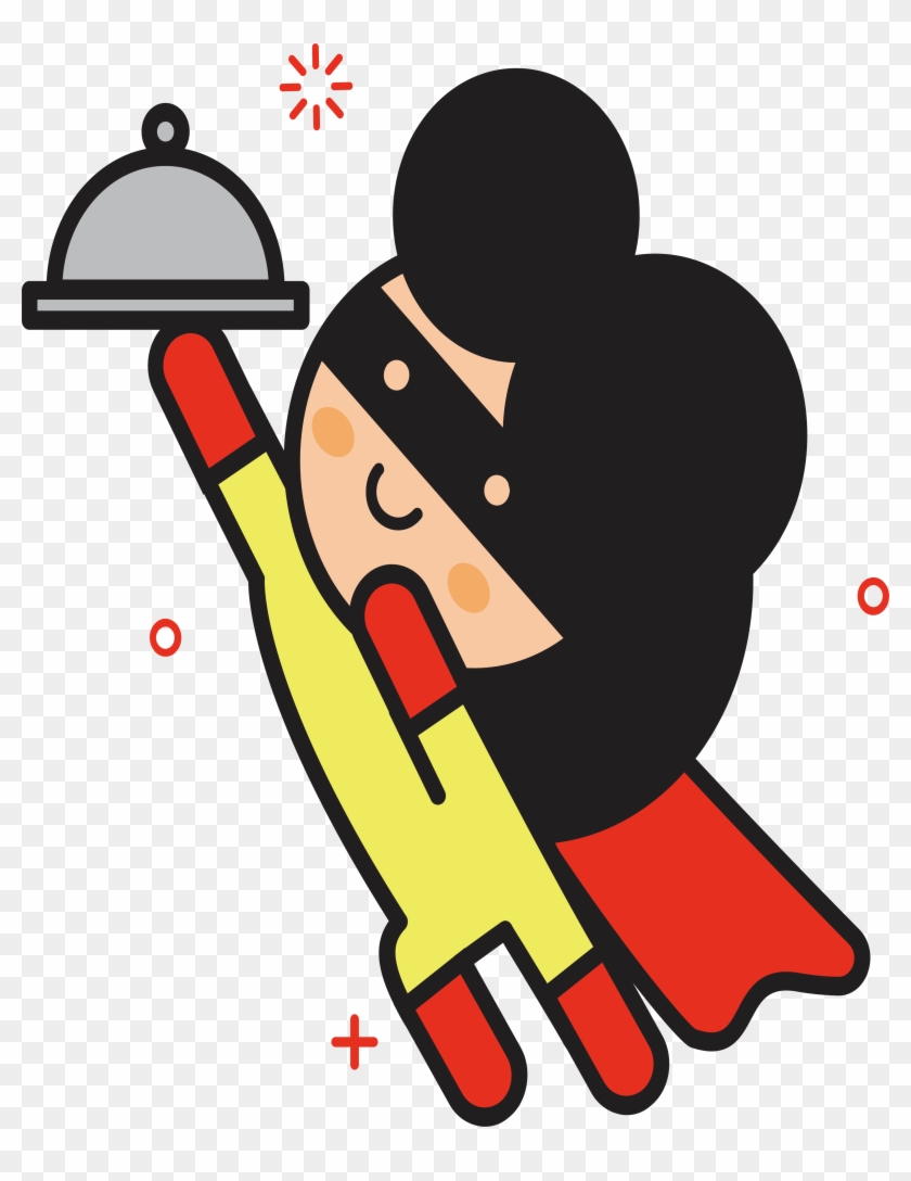 Room Service Superman Design - Room Service Clip Art - Png Download ...