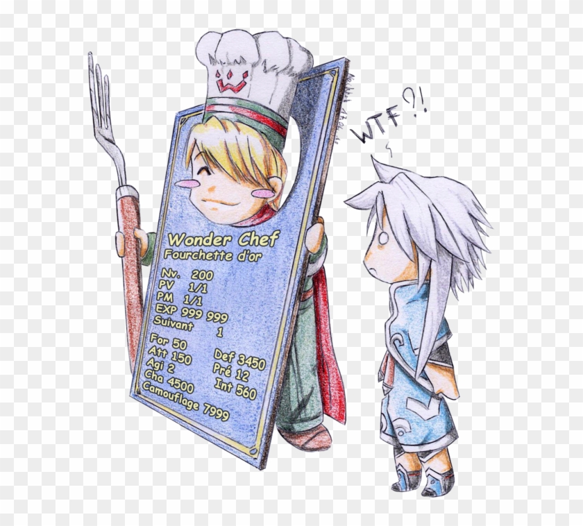 Le Wonder Chef Se Prend Pour Un Statut - Cartoon Clipart (#3373205 ...