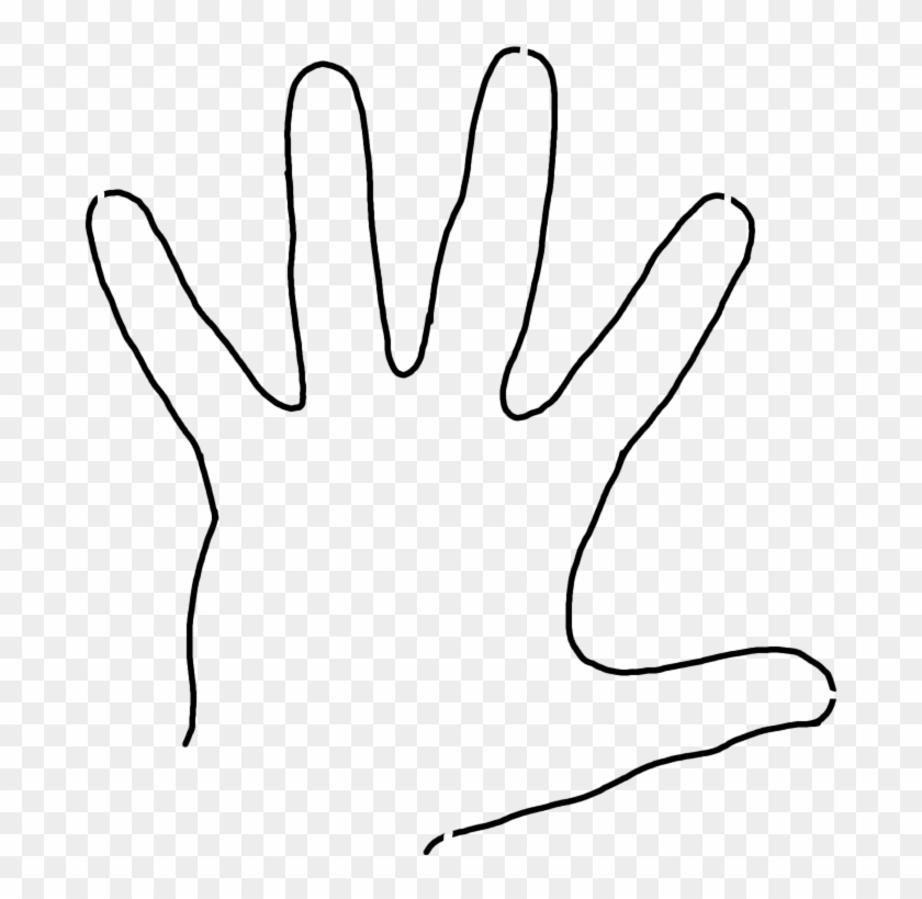 Using A Simple Marker And A Blank Sheet Of Paper, Trace - Trace Of Hand ...