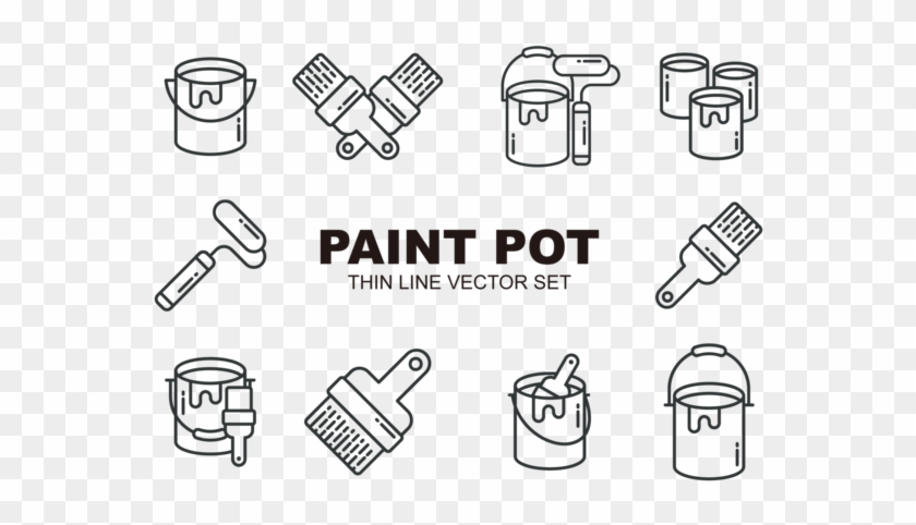 Paint Pot Icons Vector Clipart (#349603) - PikPng
