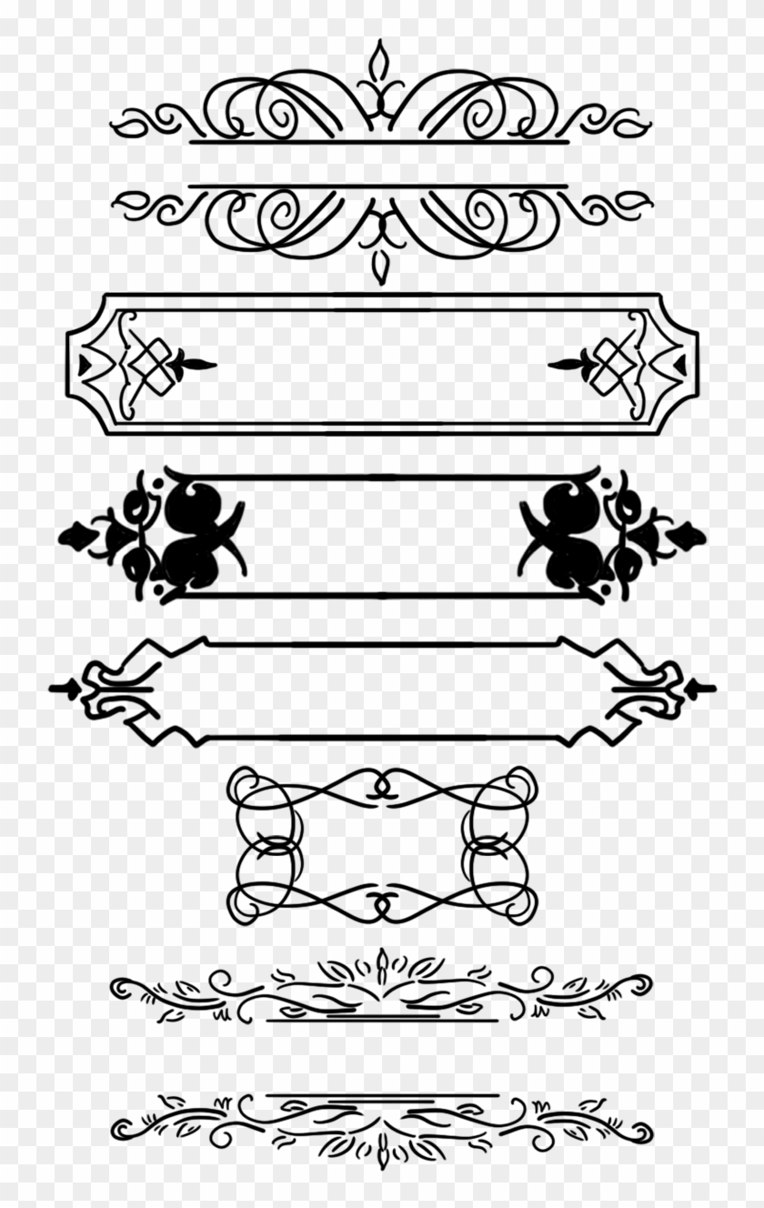 Download Retro Border European Roman Png And Psd - Line Art Clipart Png ...