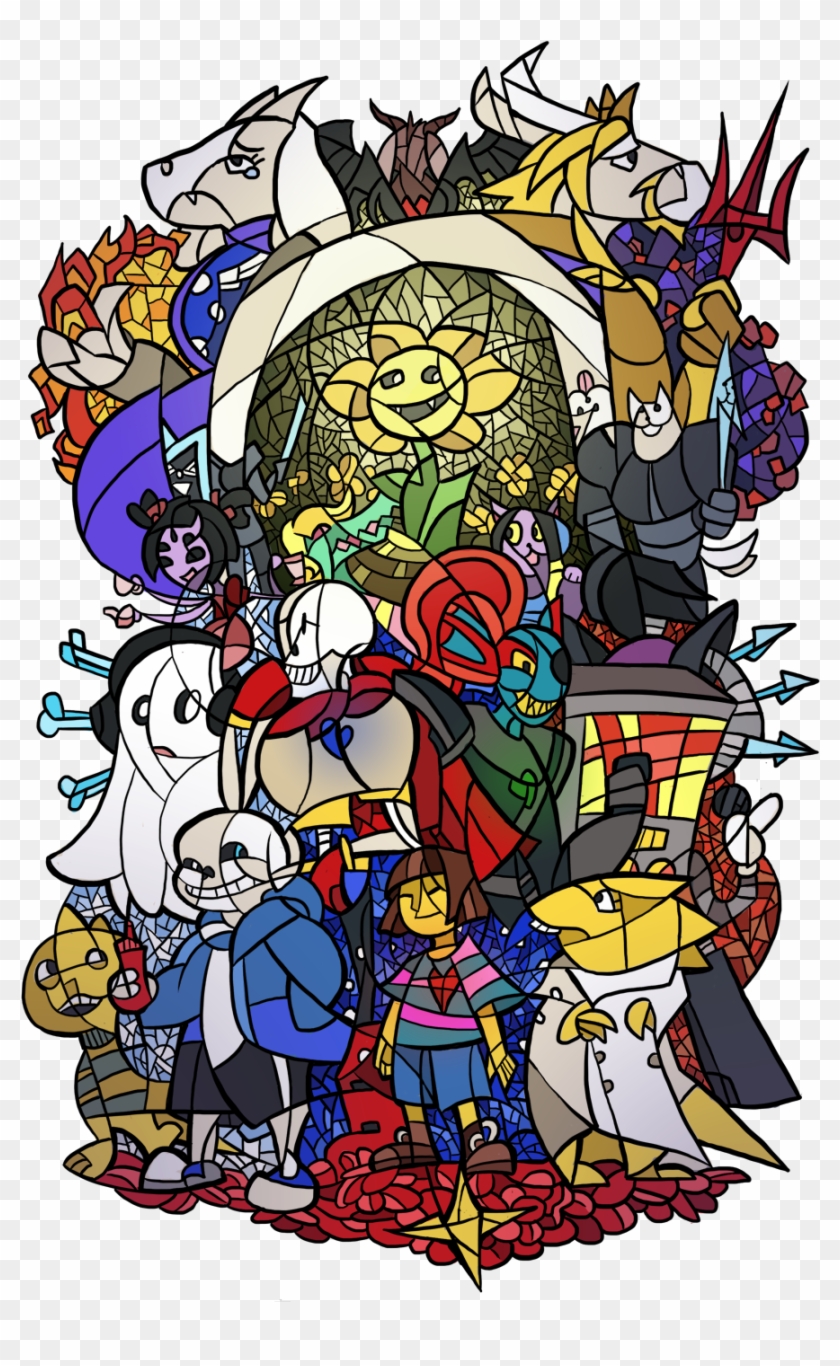 Download Персонажи,asgore,lesser Dog,greater Dog - Undertale T Shirt ...