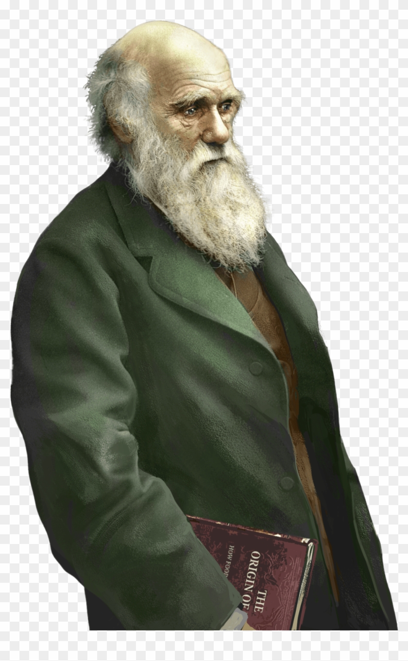 Charles Darwin Holding The Origin Of Species - Charles Darwin Clipart ...