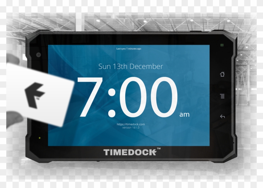 Timedock Web Time Clock - Led-backlit Lcd Display Clipart (#3485308 ...