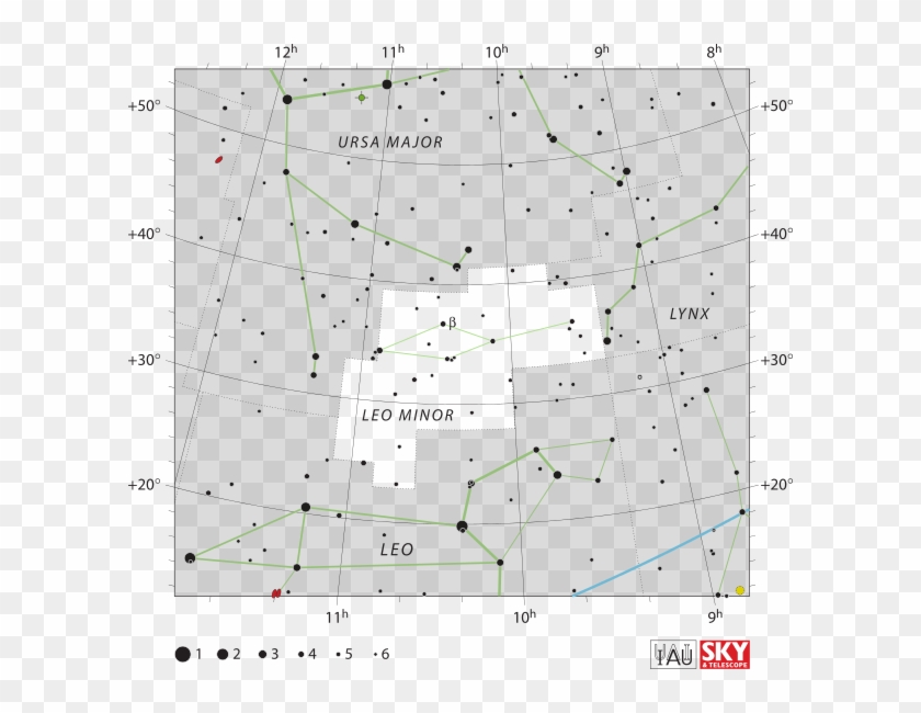 Iau Leo Minor Chart, Iau And Sky & Telescope Magazine - Coma Berenices Clipart (#3640054) - PikPng
