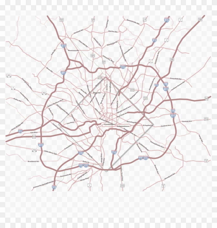 Download Dc Area Road Map - Road Map Lines Png Clipart Png Download ...