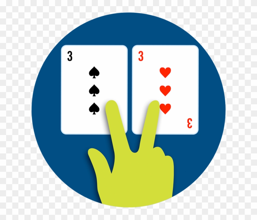 A Hand Splitting Two Cards With Two Fingers - For You To See Clipart ...