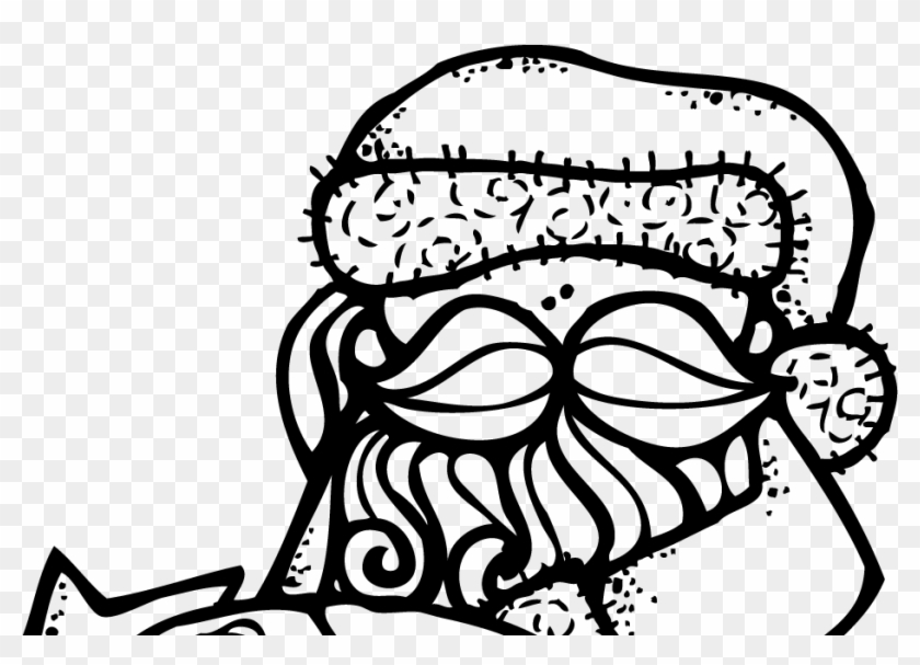 Melonheadz Santa Jesus Ⓒ - Melonheadz Clipart Black And White Christmas ...