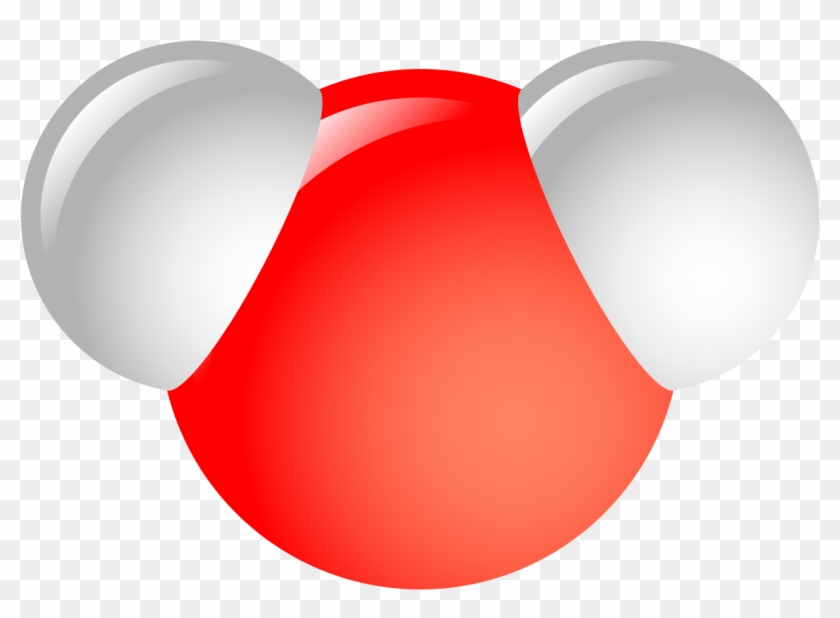 Water Molecule - H20 Space Filling Model Clipart (#3768712) - PikPng