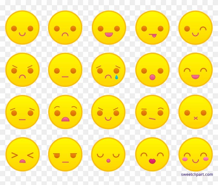 Yellow Emoticons Clipart Sweet Clip Art - Smiley - Png Download ...