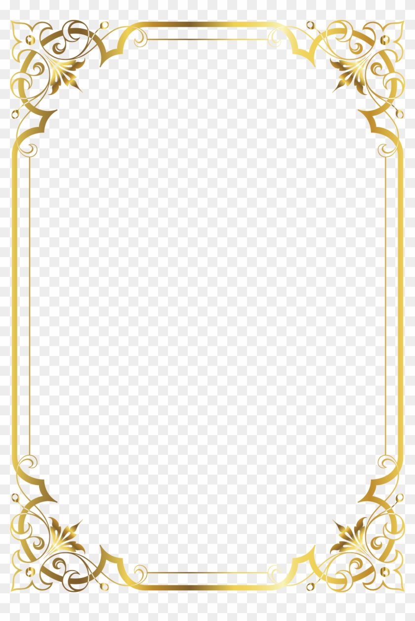 Gold Certificate Border Frame