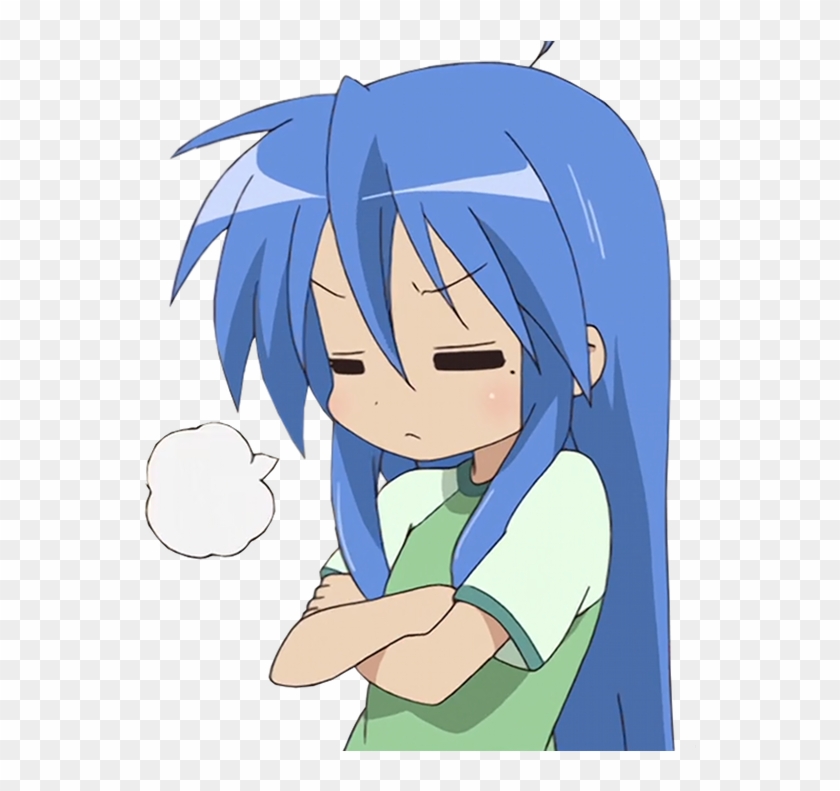 Sighs , - Konata Reactions Clipart (#3809693) - PikPng