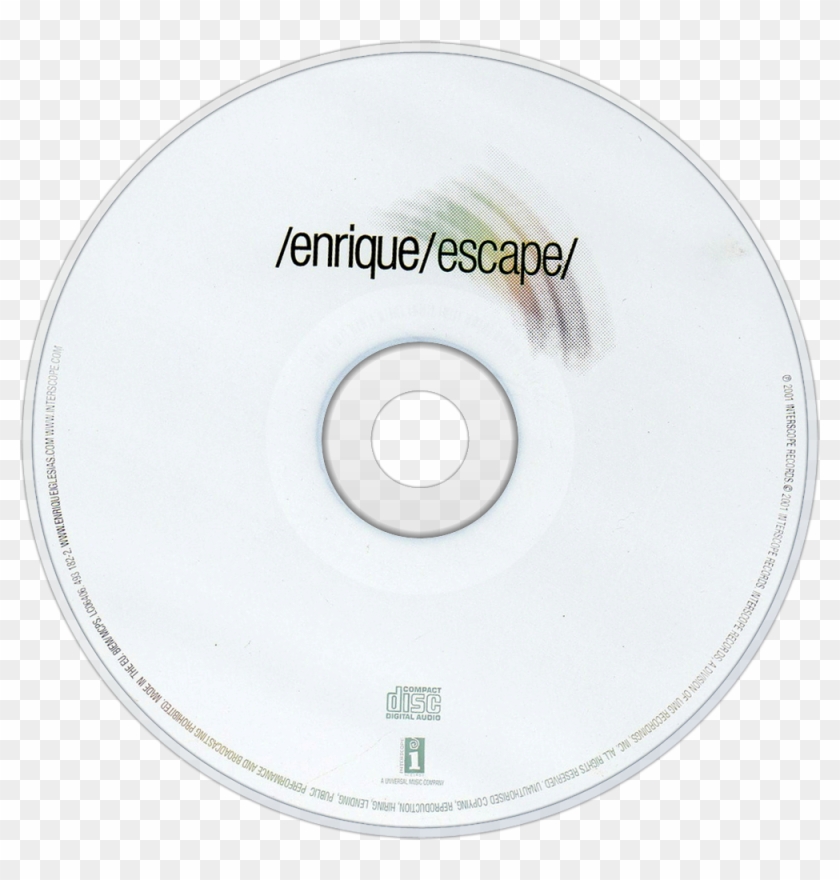 Enrique Iglesias Escape Cd Disc Image - Cd Clipart (#3826440) - PikPng