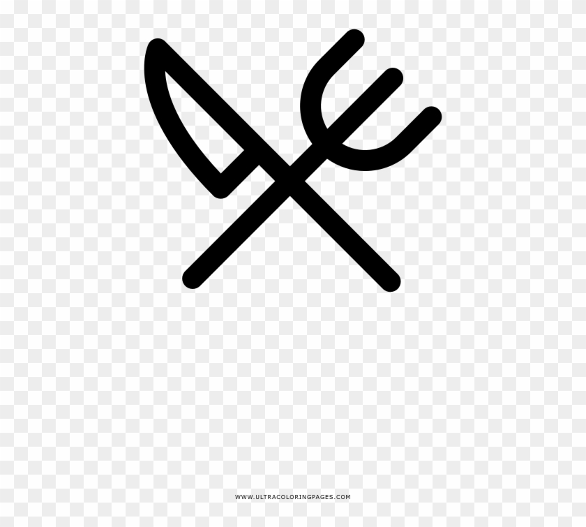 Fork And Knife Coloring Page - Calligraphy Clipart (#3827421) - PikPng