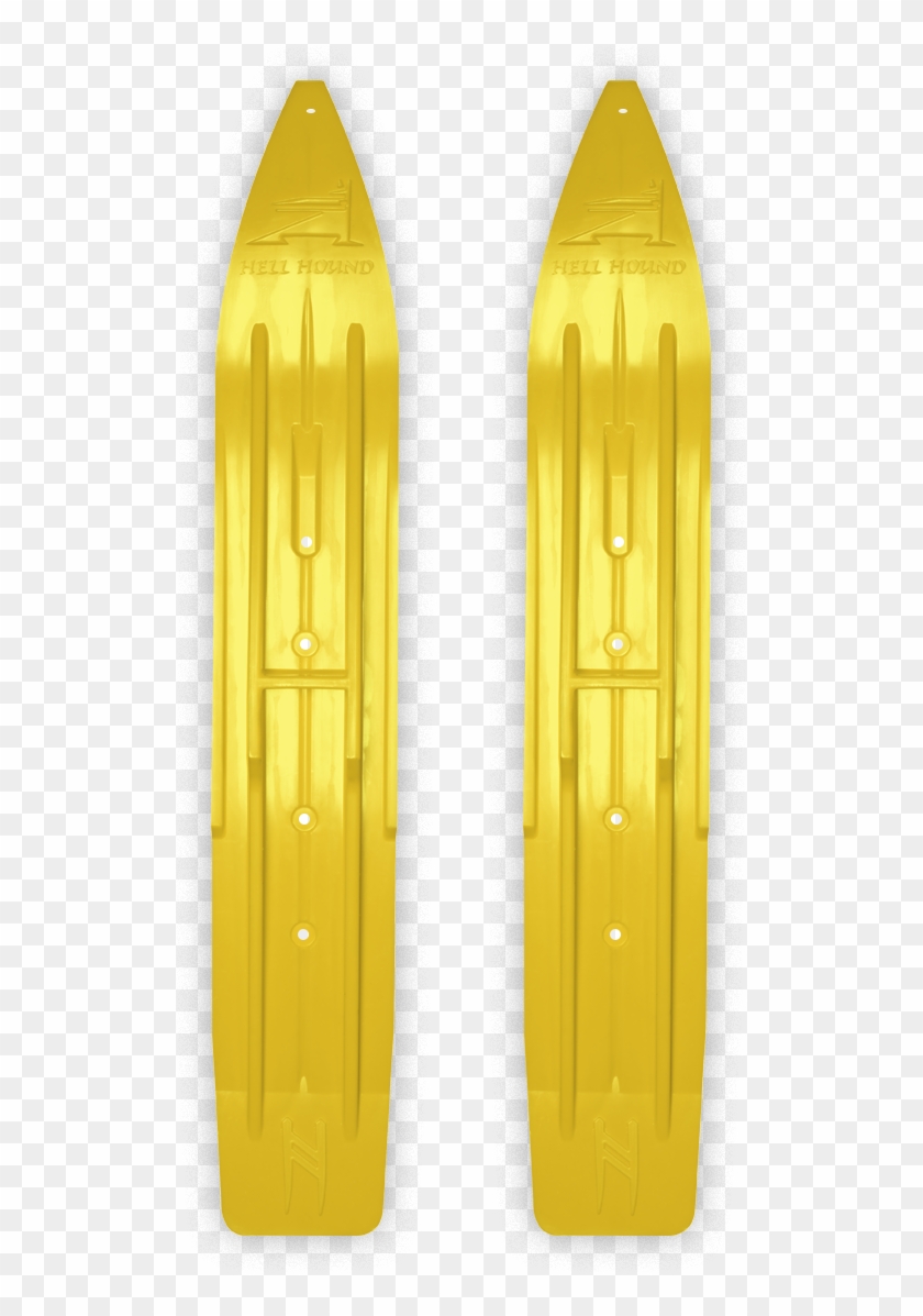 Slydog Yellow Hell Hound 7 1/4" Snowmobile Skis W/ - Surfboard Clipart ...