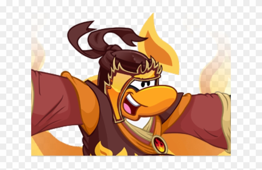 Drawn Ninja Fire - Club Penguin Flame Ninja Clipart (#3884789) - PikPng