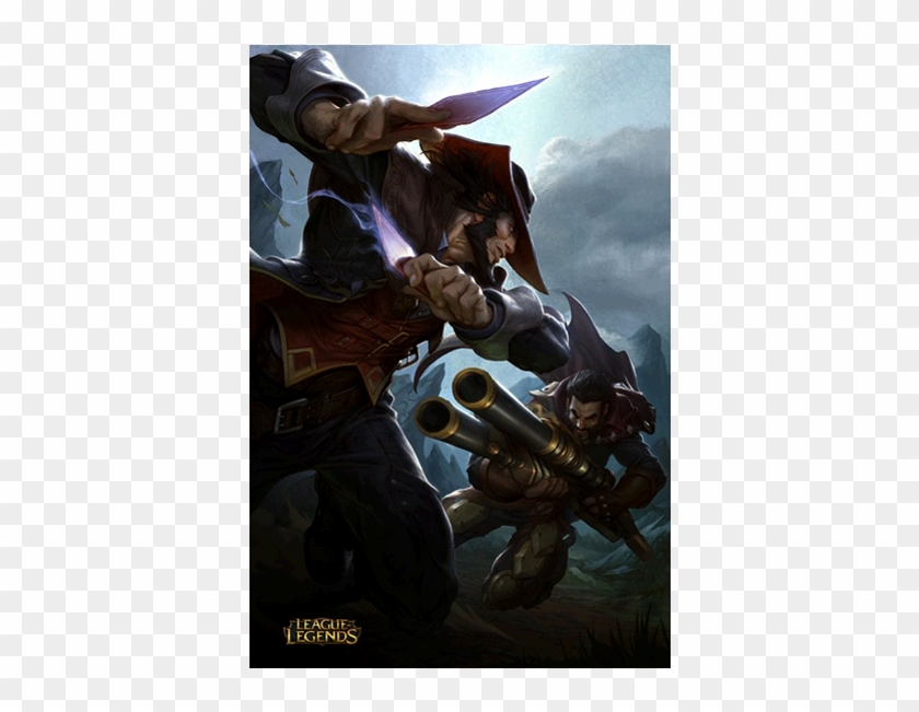 Twisted Fate Vs - Twisted Fate Vs Graves Poster Clipart (#3894657) - PikPng