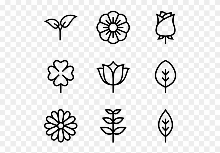 Download Flowers And Leaves - Free Flower Icon Clipart Png Download ...