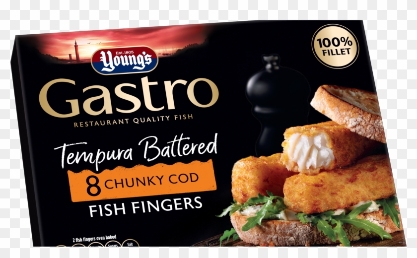 Youngs Gastro Tempura Battered Chunky Cod - Gastro Fish Clipart ...