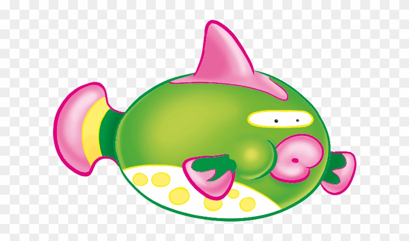 Green Puffer Fish⇄ - Cartoon Clipart (#3989884) - PikPng