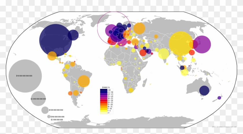 Gdp Circles - Mexico Allies And Enemies Map Clipart (#402140) - PikPng