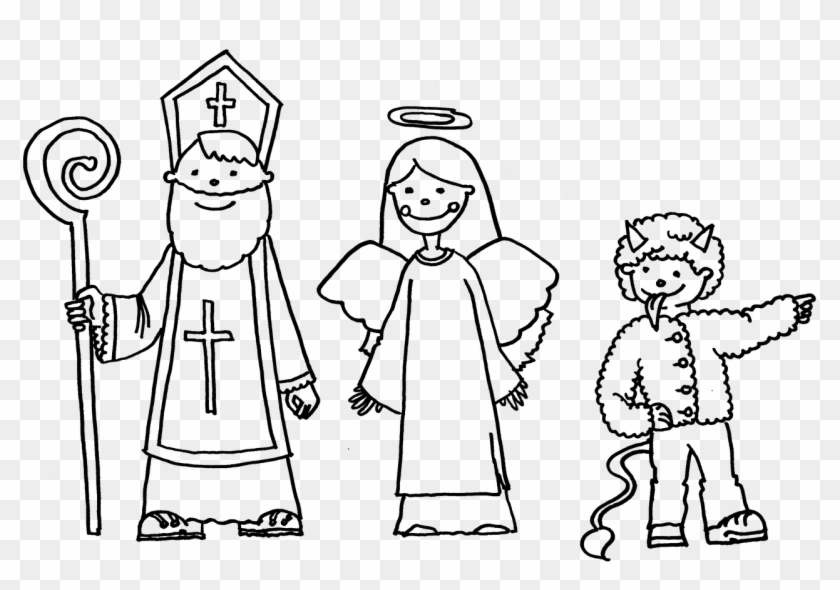 Mikuláš Angel Devil Tinker Png Image - Святий Миколай Малюнок Олівцем ...