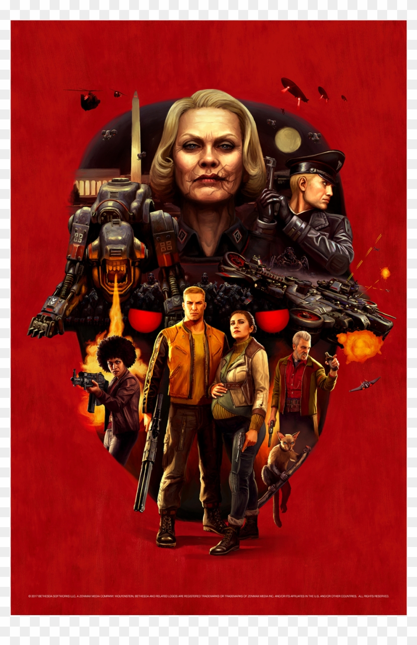 The Cast From "wolfenstein Ii - Wolfenstein 2 Switch Review Clipart ...