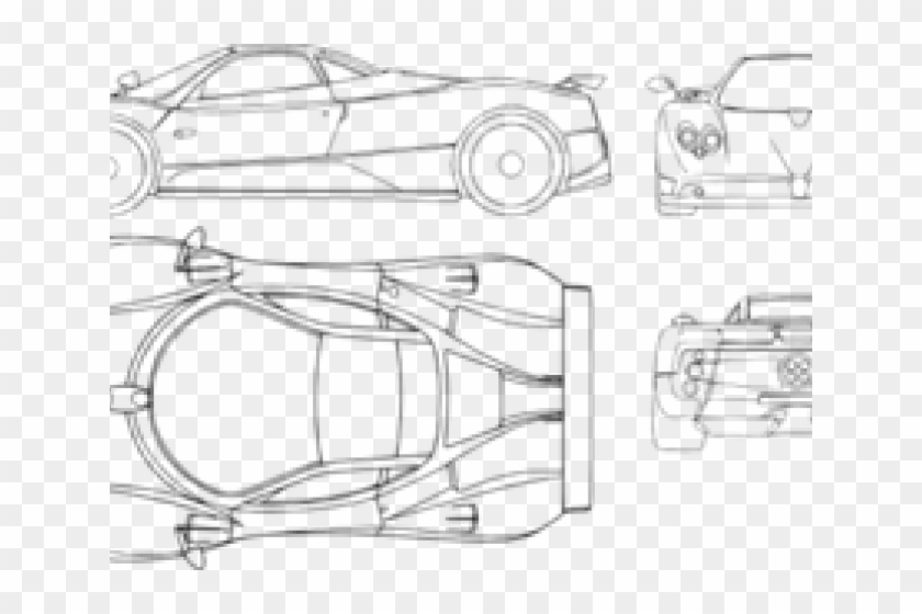 Download Pagani Clipart Svg - Pagani Zonda C12 Blueprint - Png Download ...