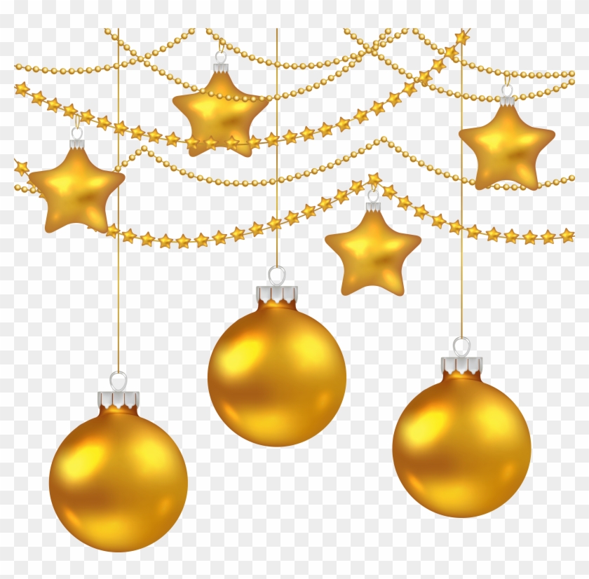 Gold Christmas Png Clipart (#4254398) - PikPng