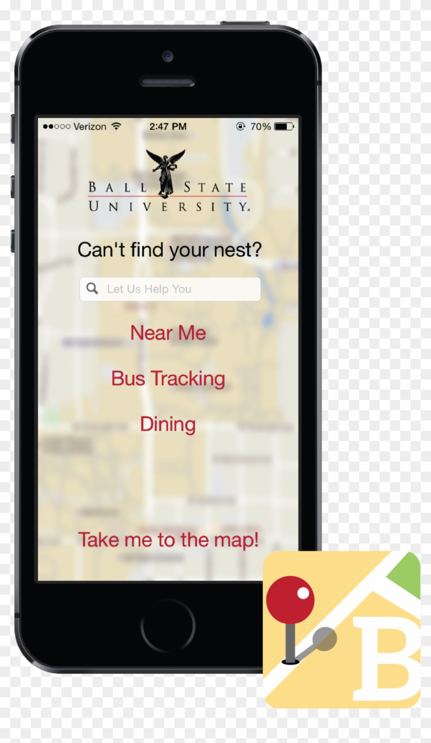 Download Ball State Campus Map App - Iphone Clipart Png Download - PikPng