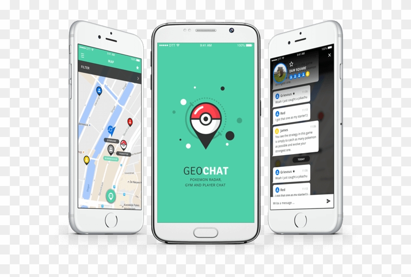 Geochat Pokémon Radar Overzicht - Iphone Clipart (#4368526) - PikPng
