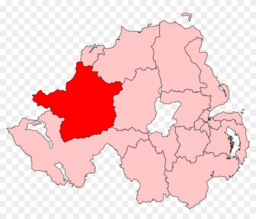 West Tyrone - Ni Constituency Map Vector Clipart (#4384104) - PikPng