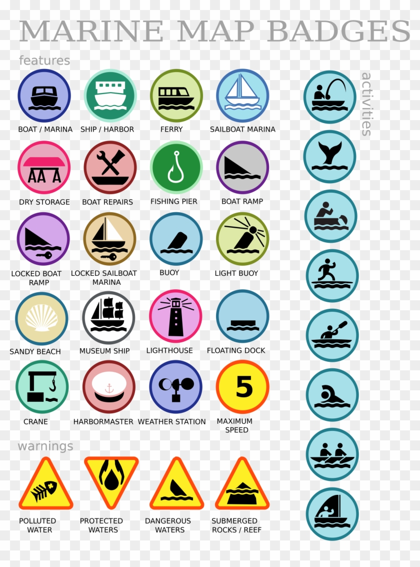Png Image - Marine Map Badges Clipart (#4384706) - PikPng