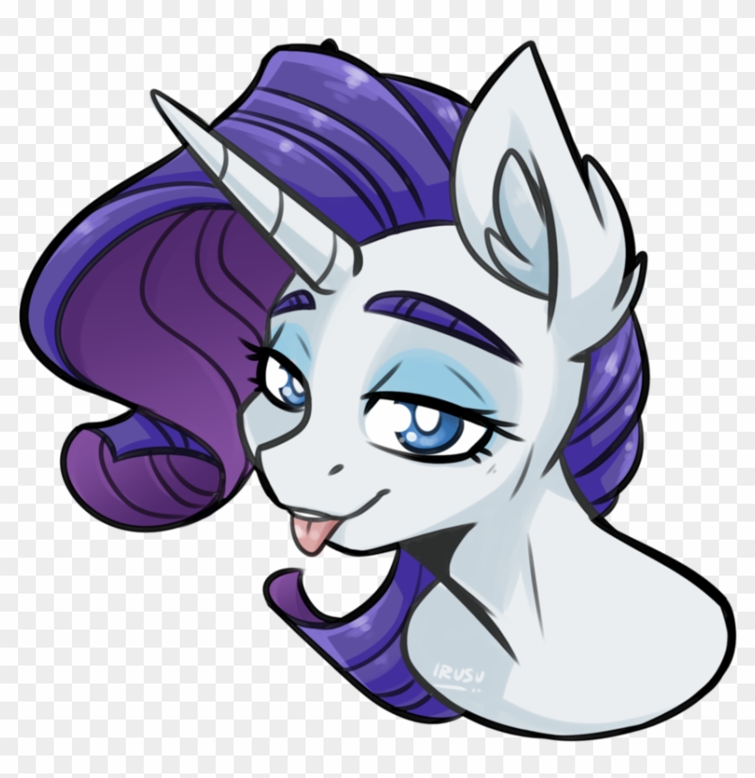 Lrusu, Blep, Female, Horn, Pony, Rarity, Safe, Silly, - Cartoon Clipart ...