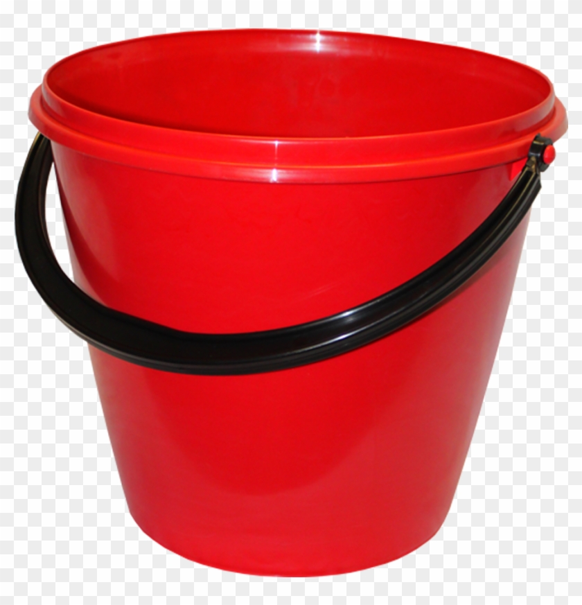 Red Plastic Bucket - Transparent Background Red Bucket Png Clipart ...