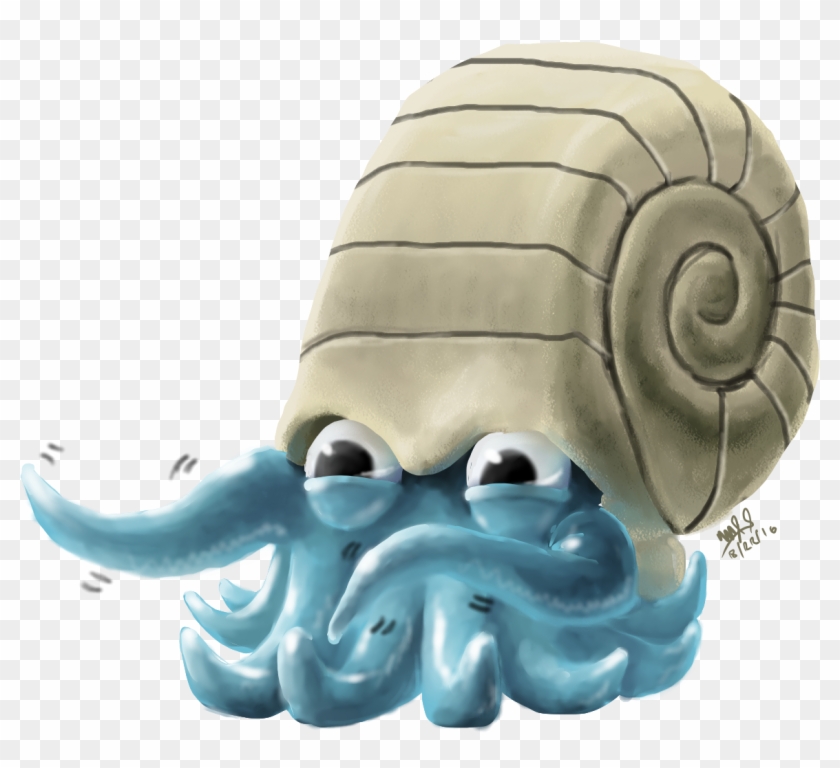Omanyte Used Tickle By Yggdrassal - Octopus Clipart (#4401711) - PikPng