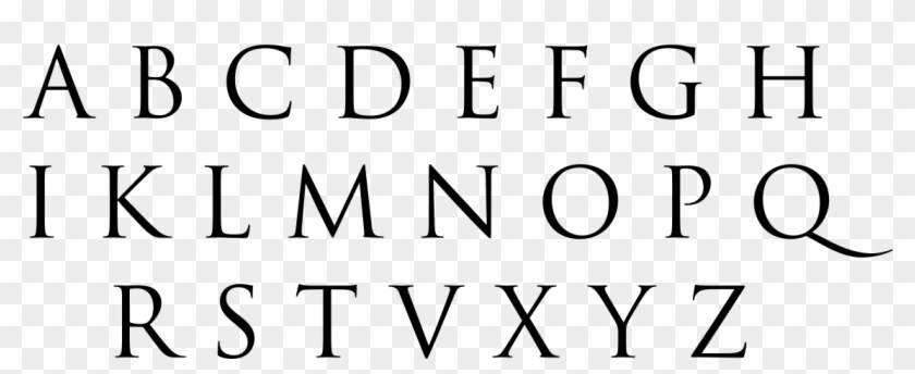 Abecedarium Latinum Clasicum - Parallel Clipart (#4417849) - PikPng