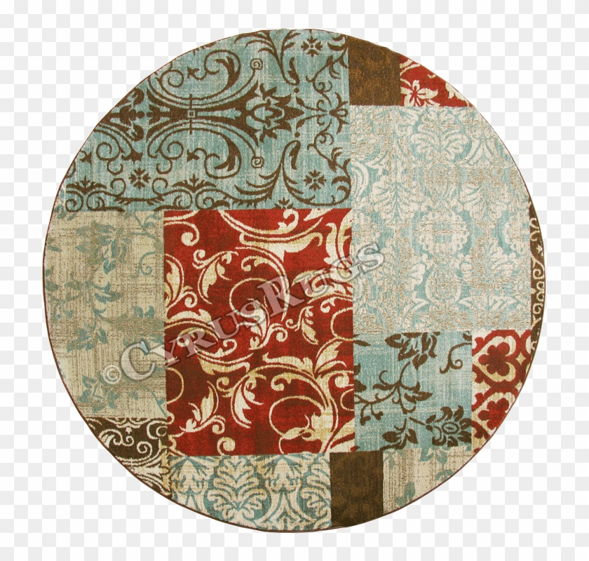 Download Morocco Floral Round Rug 3237f Multi Multi Du - Circle Clipart ...