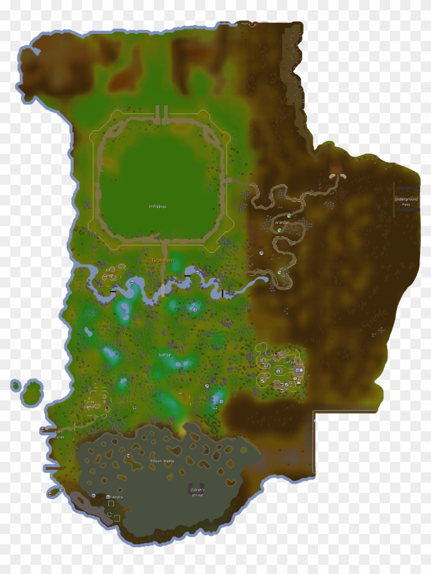 Osrs Map Runescape - Tirannwn Osrs Clipart (#4445738) - PikPng