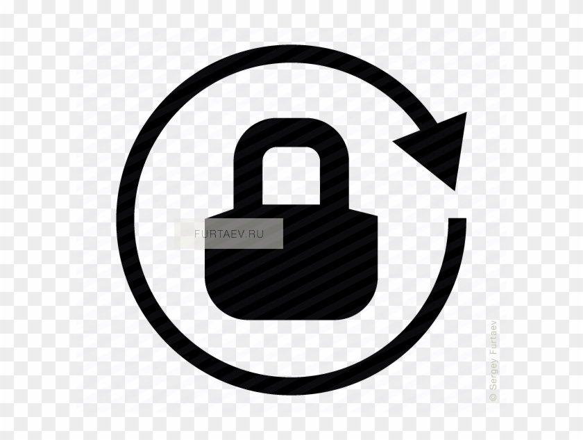 Download Lock Icon Of Padlock Inside Refresh Arrow - Handbag Clipart ...