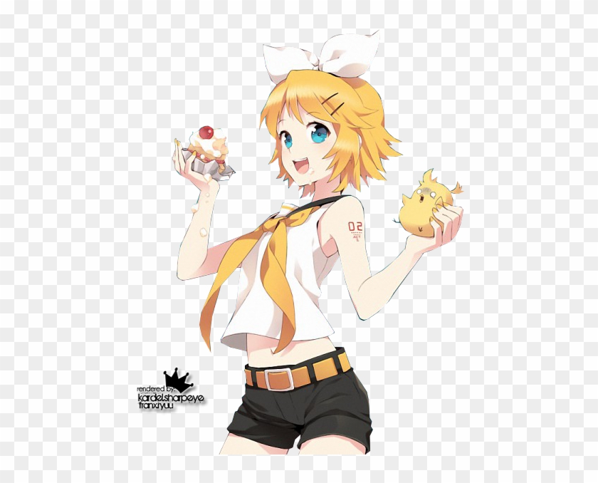 Kagamine Rin Render - Cartoon Clipart (#4458188) - PikPng