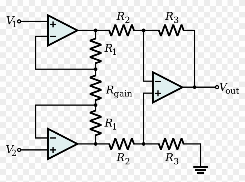 Op-amp Instrumentation Amplifier - Op Amp Clipart (#4476253) - PikPng