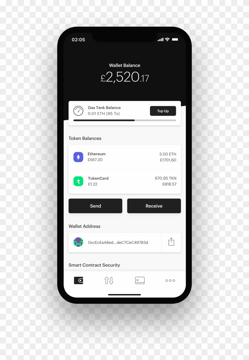 Tokencard Iphone Showing Token App - Smartphone Clipart (#4487196) - PikPng