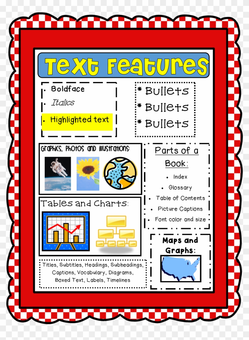 Download Free Text Features Printable - Table Chart Graph Text Feature ...