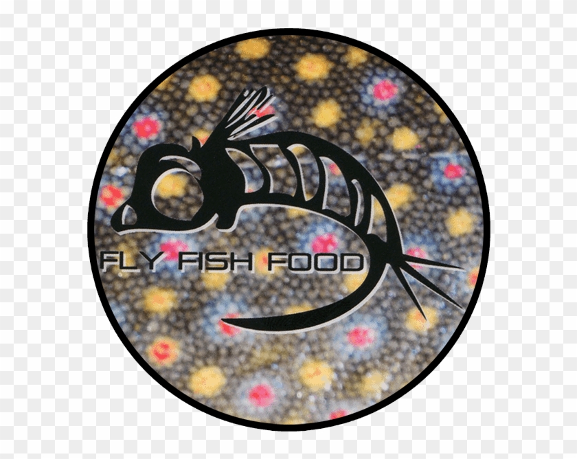 Fly Fish Food Round Logo Sticker Brookie - Emblem Clipart (#4513144 ...