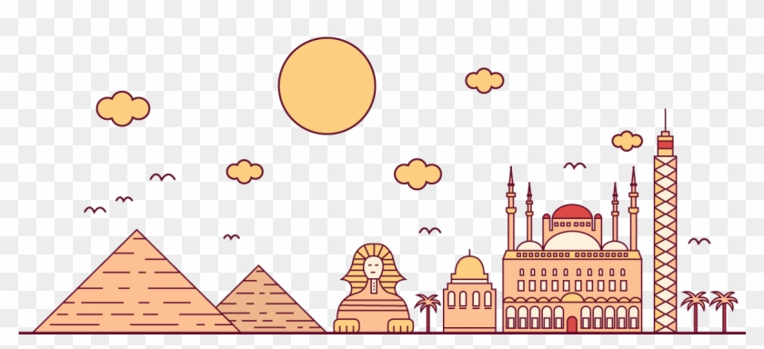 Cairo Egyptian Pyramids - Cairo Vector Clipart (#4569393) - PikPng