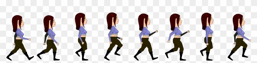 Download Walk - Cartoon Girl Walking Animation Clipart Png Download ...