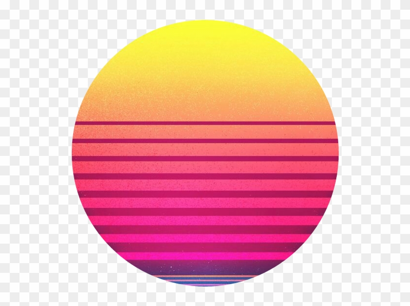 #vaporwave #yellow #sun - Yellow Vaporwave Clipart (#4607886) - PikPng