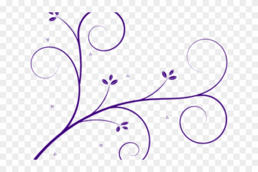 Purple Flourish Cliparts - Blue Wedding Clip Art - Png Download ...