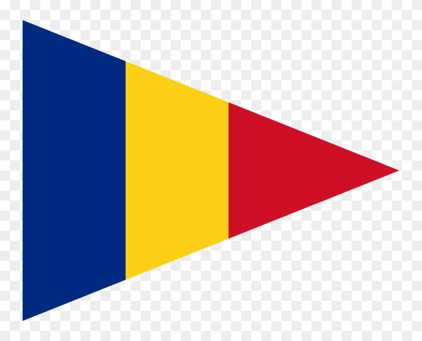 File Of Romanian - Romanian Flag Triangle Clipart (#4664669) - PikPng
